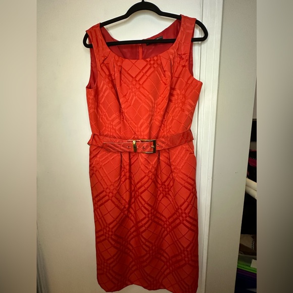 Tahari | Dresses | Isabella Demarco Orange Career Wear Plus Size 4 ...